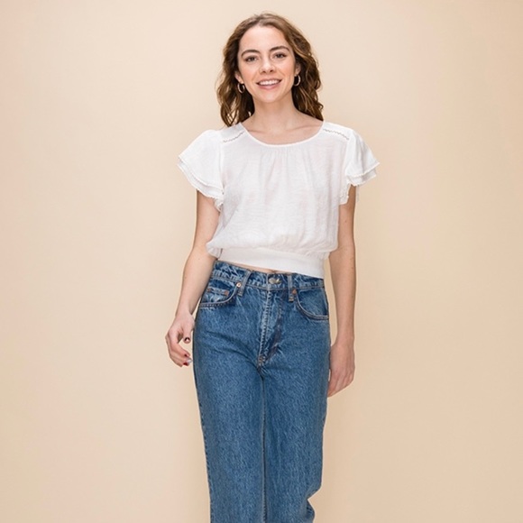 FAVLUX | Tops | Gorgeous Cream Colored Tieback Crop Top | Poshmark